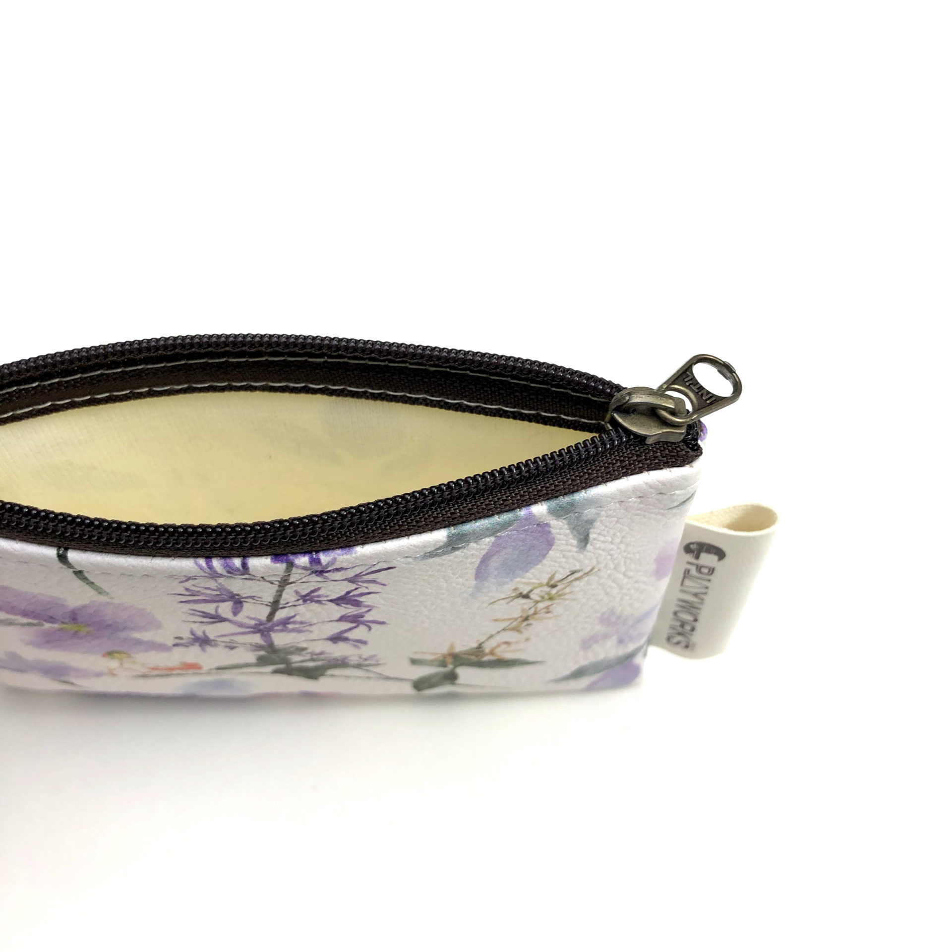 Leather coin purse - Violet flower - Playworks Shop (เล่นงาน) ของฝาก ...